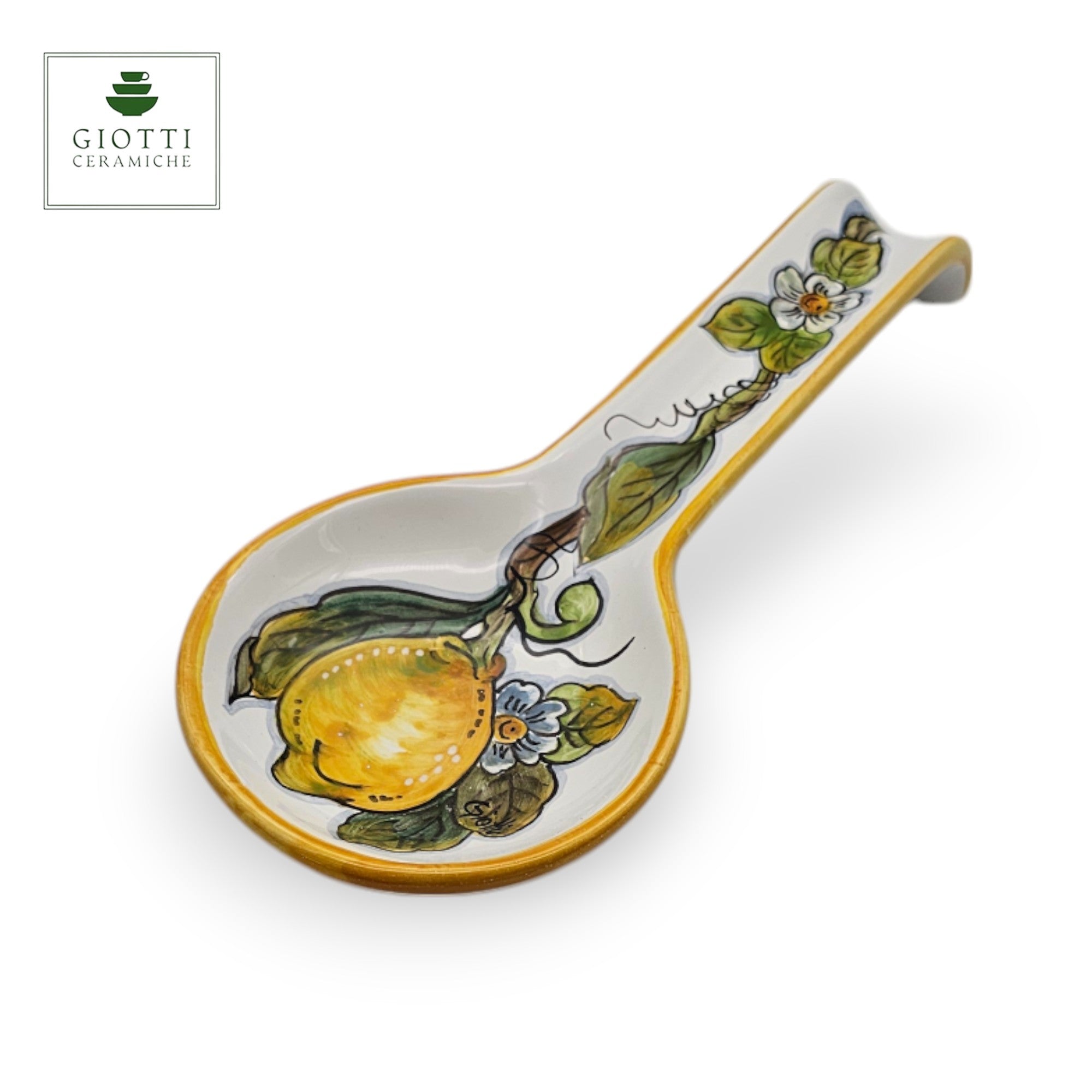 Lemon White Spoon Holder - Exclusive Design at Giotti Ceramiche ...